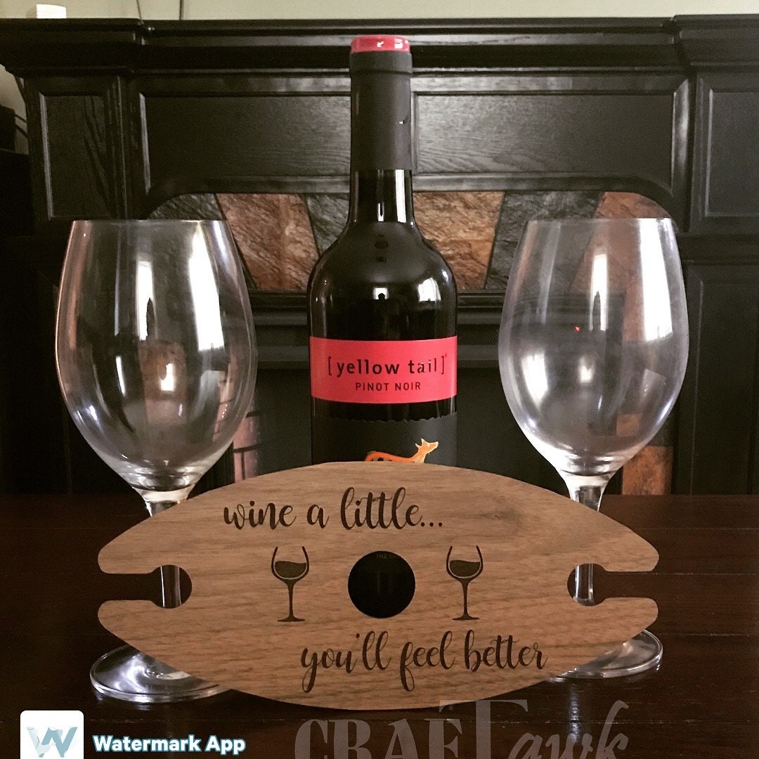 Wine Caddy "wine a Little"- SVG- Laser Cut File, INSTANT DOWNLOAD - Etsy