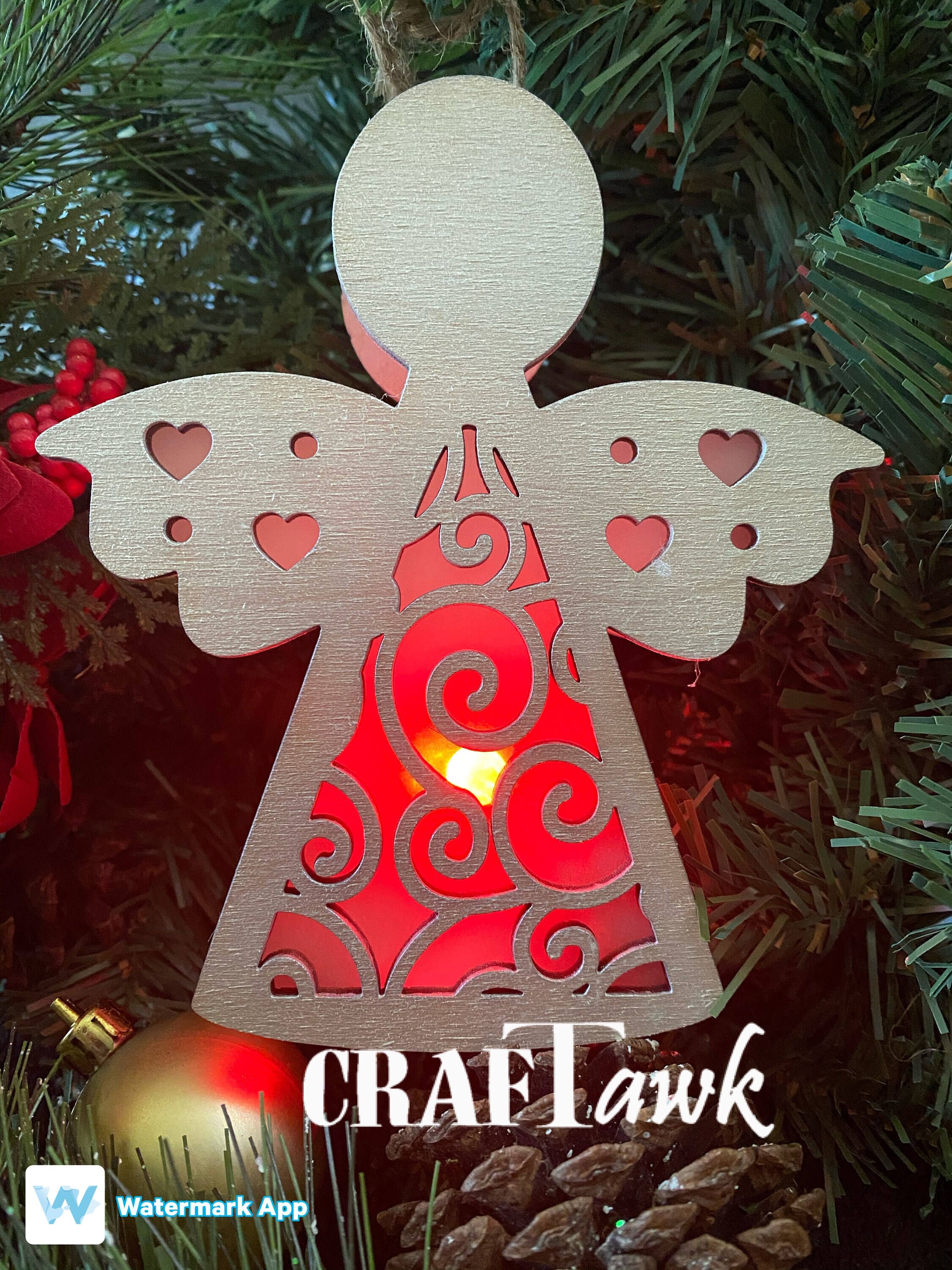 Light up Angel Christmas Ornament- SVG - Laser Cut File - INSTANT ...