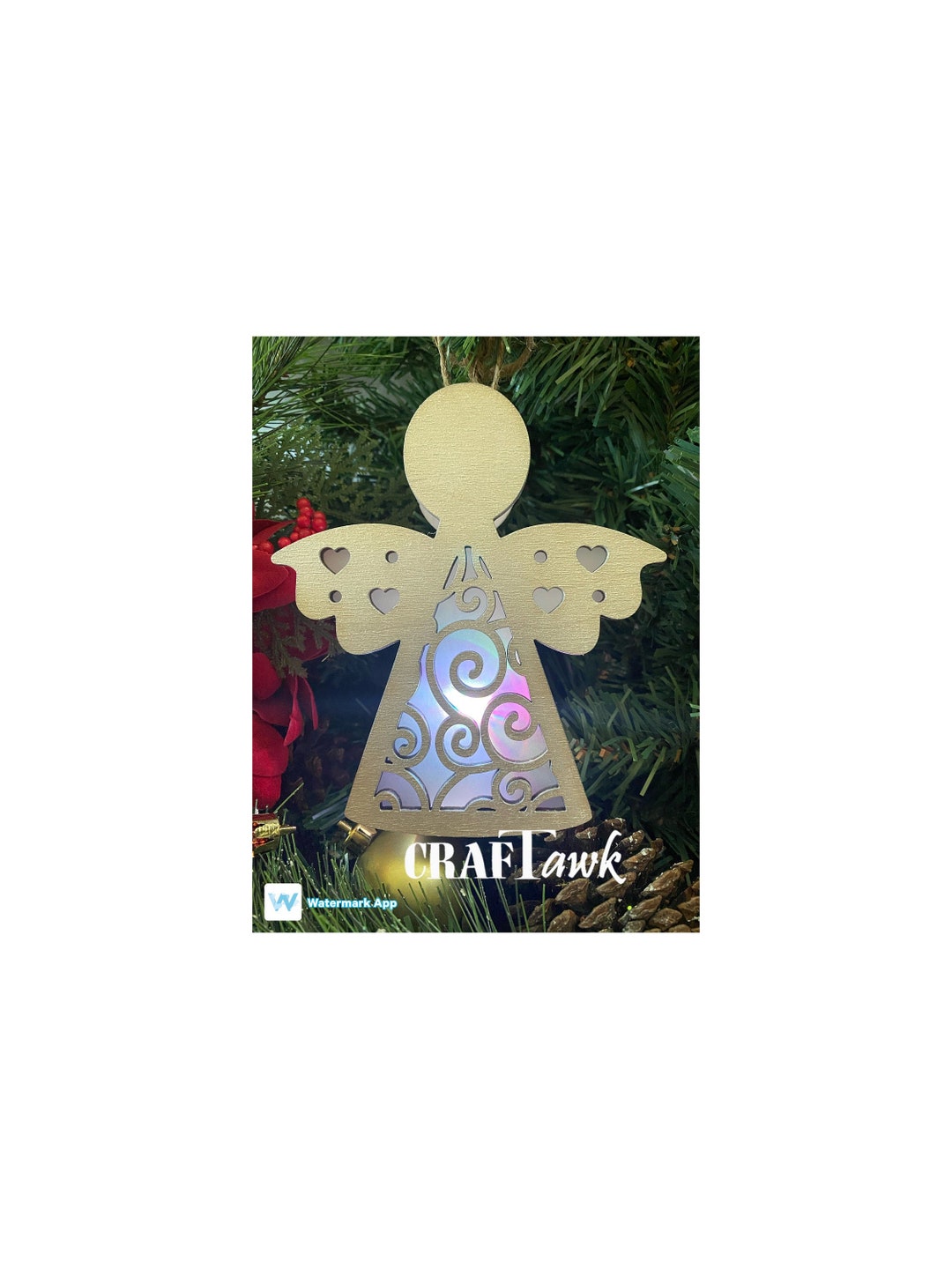 Light up Angel Christmas Ornament- SVG - Laser Cut File - INSTANT ...