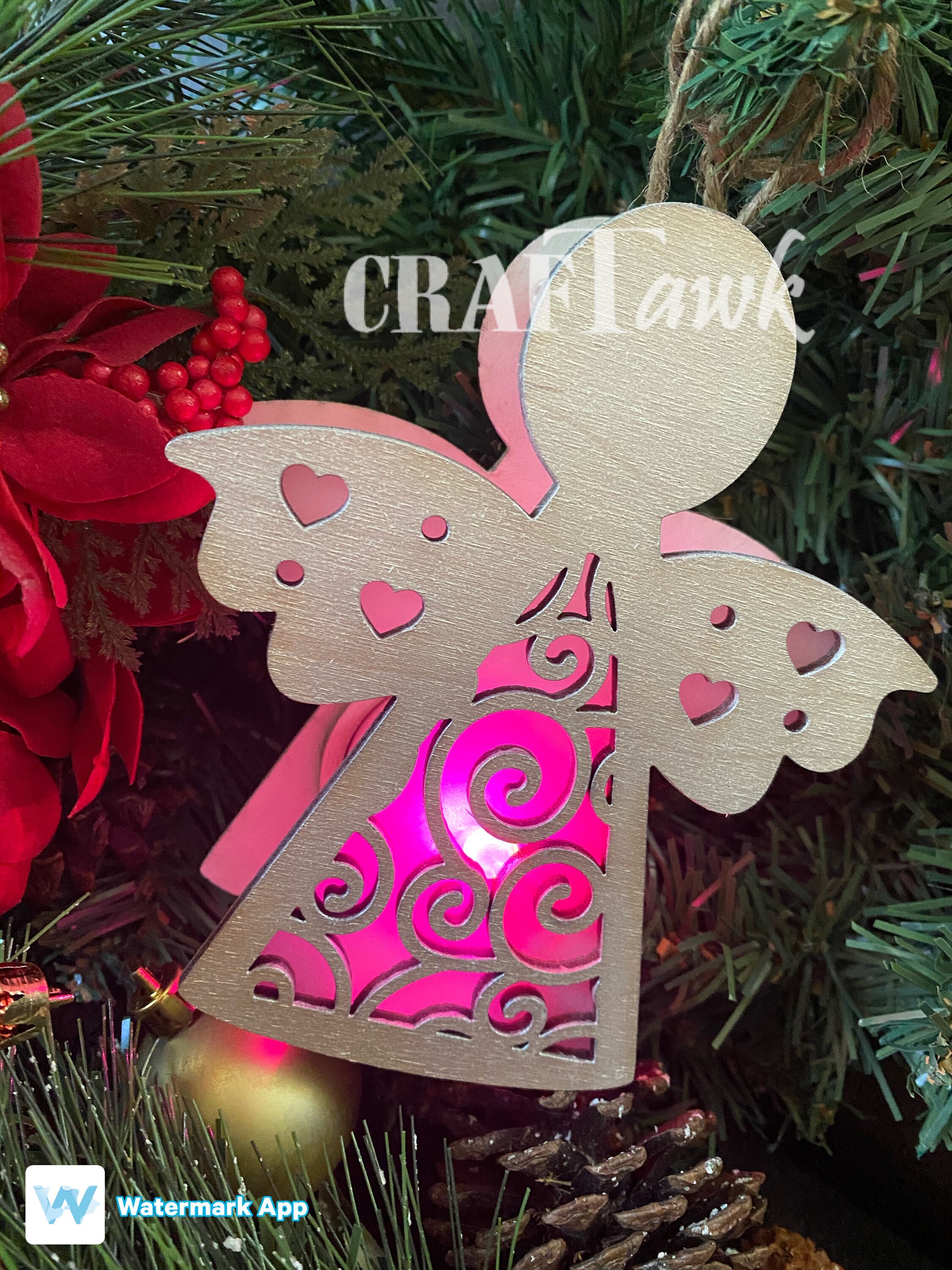 Light up Angel Christmas Ornament- SVG - Laser Cut File - INSTANT ...