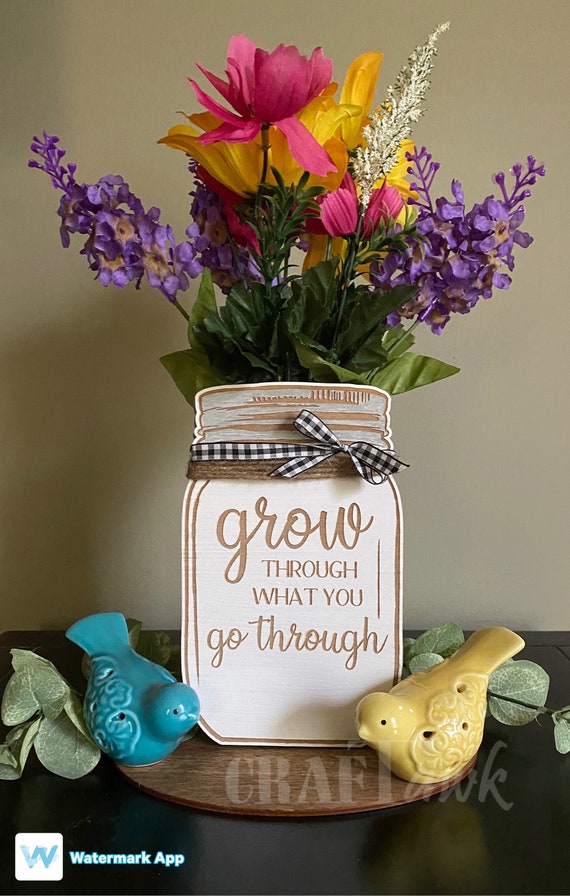 Mason Jar Shelf Sitter grow Through What You Go | Etsy