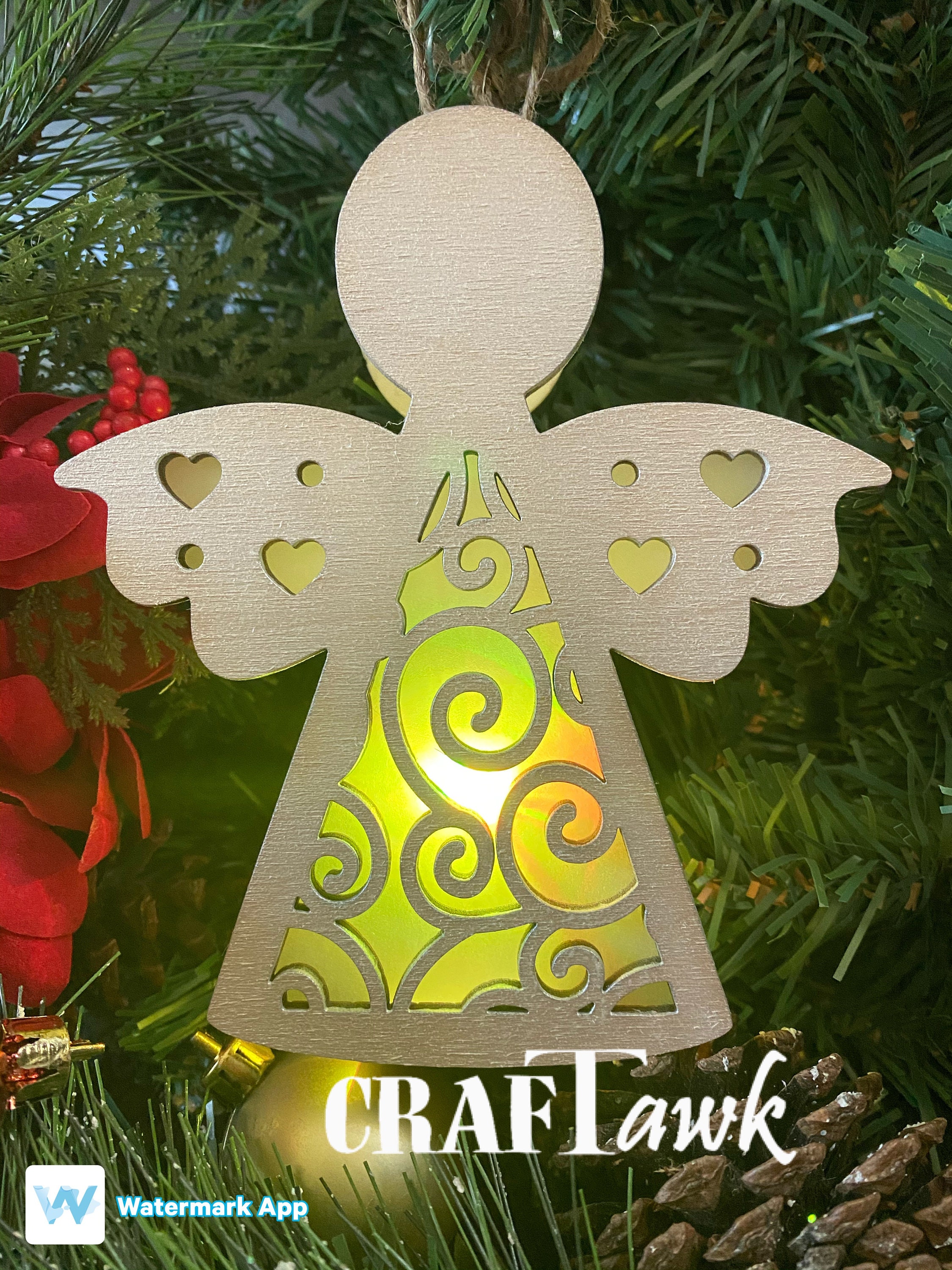 Light up Angel Christmas Ornament- SVG - Laser Cut File - INSTANT ...