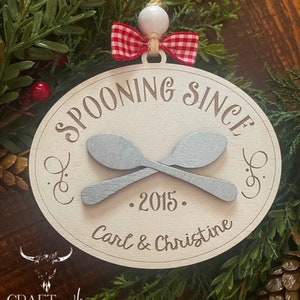 Spooning Since Ornament - SVG - Laser Cut File - INSTANT DOWNLOAD - Etsy