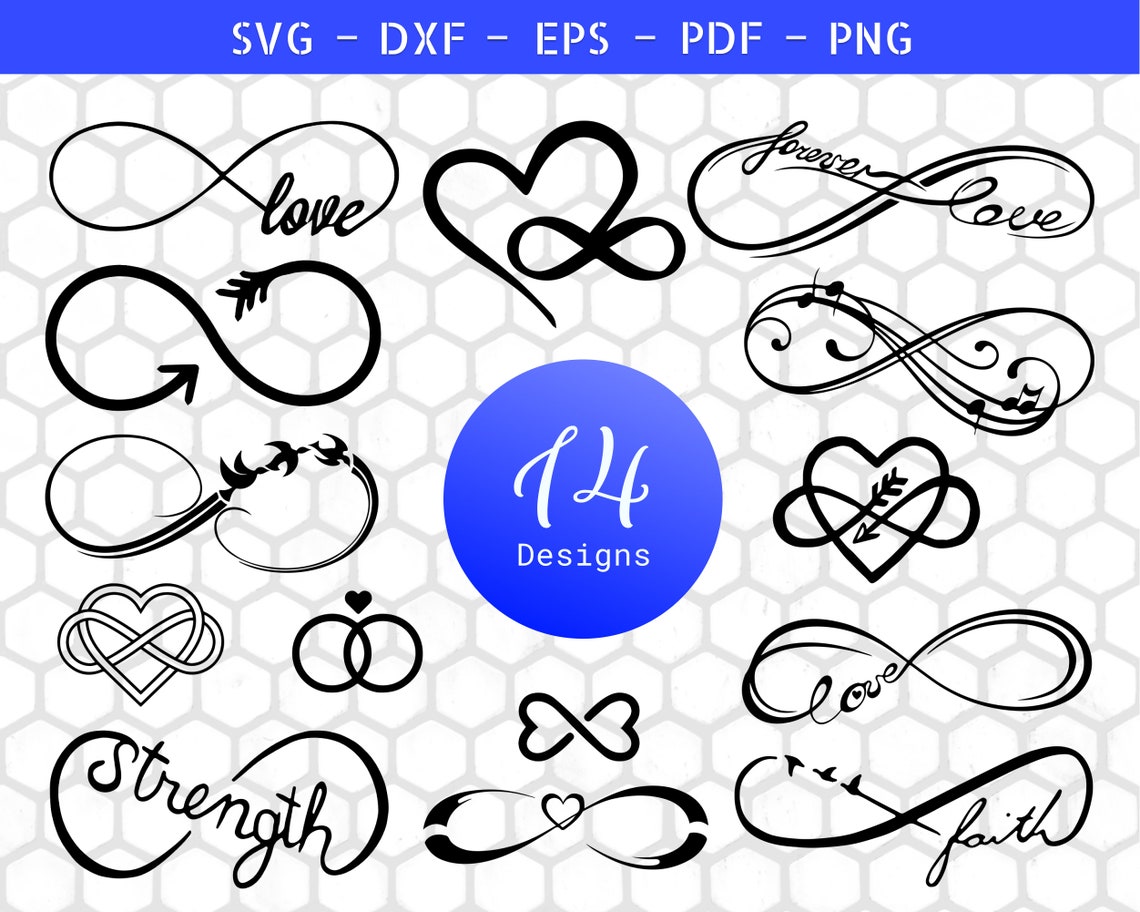 Infinity Symbol Svg Cut File For Silhouette And Cricut Etsy