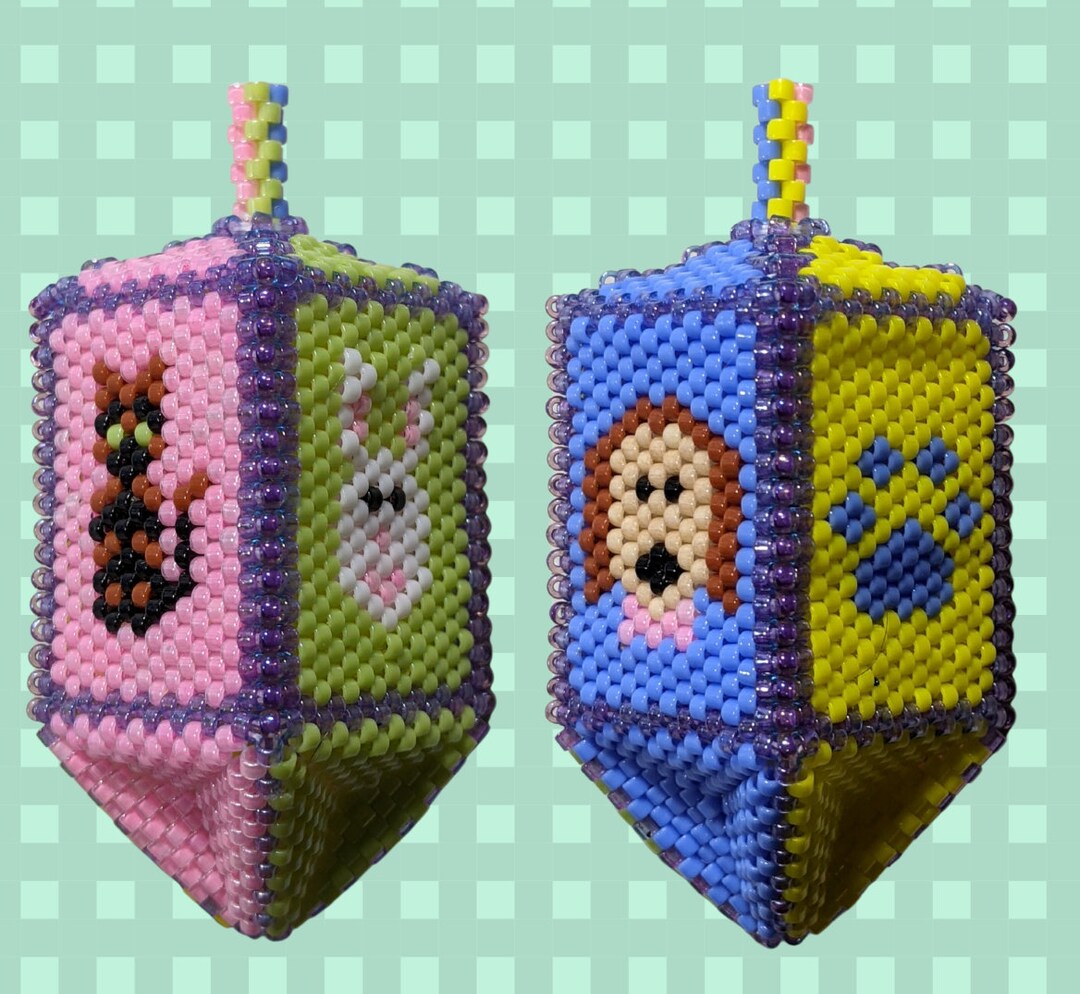 Bead Tutorial Fidget Toy, Bead Tutorial Spinnable Top, Peyote Beaded ...