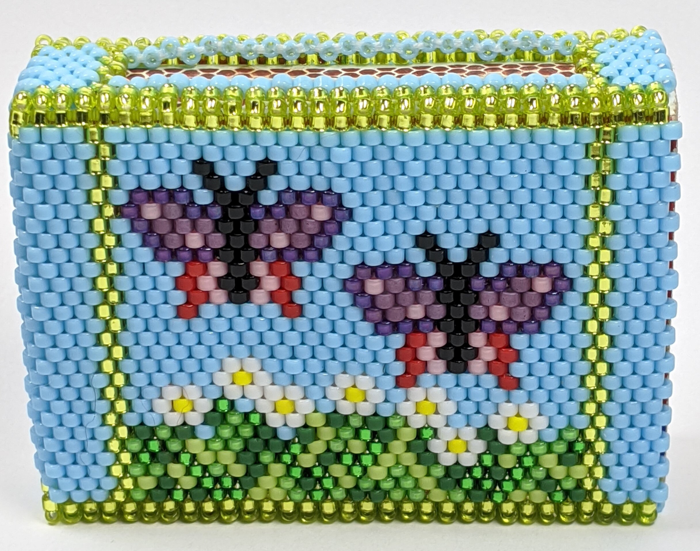 Flower Garden Matchbox Tutorial Beading Pattern Beading - Etsy