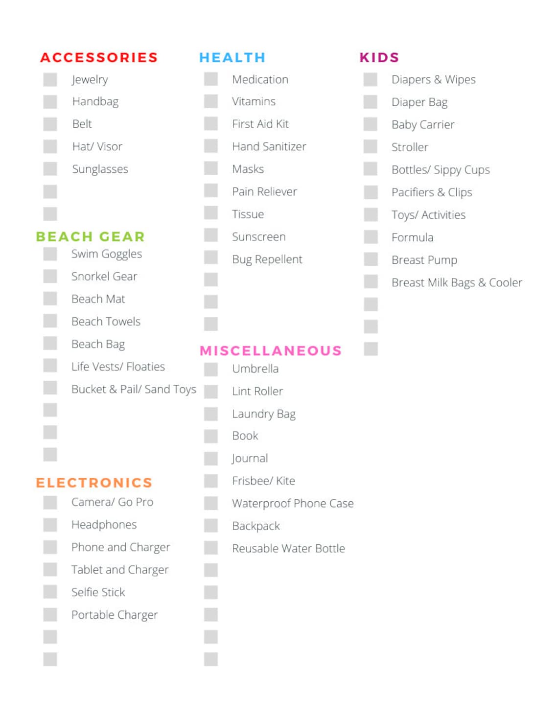 Cancun Packing List | Mexico Packing List | Printable | Instant ...