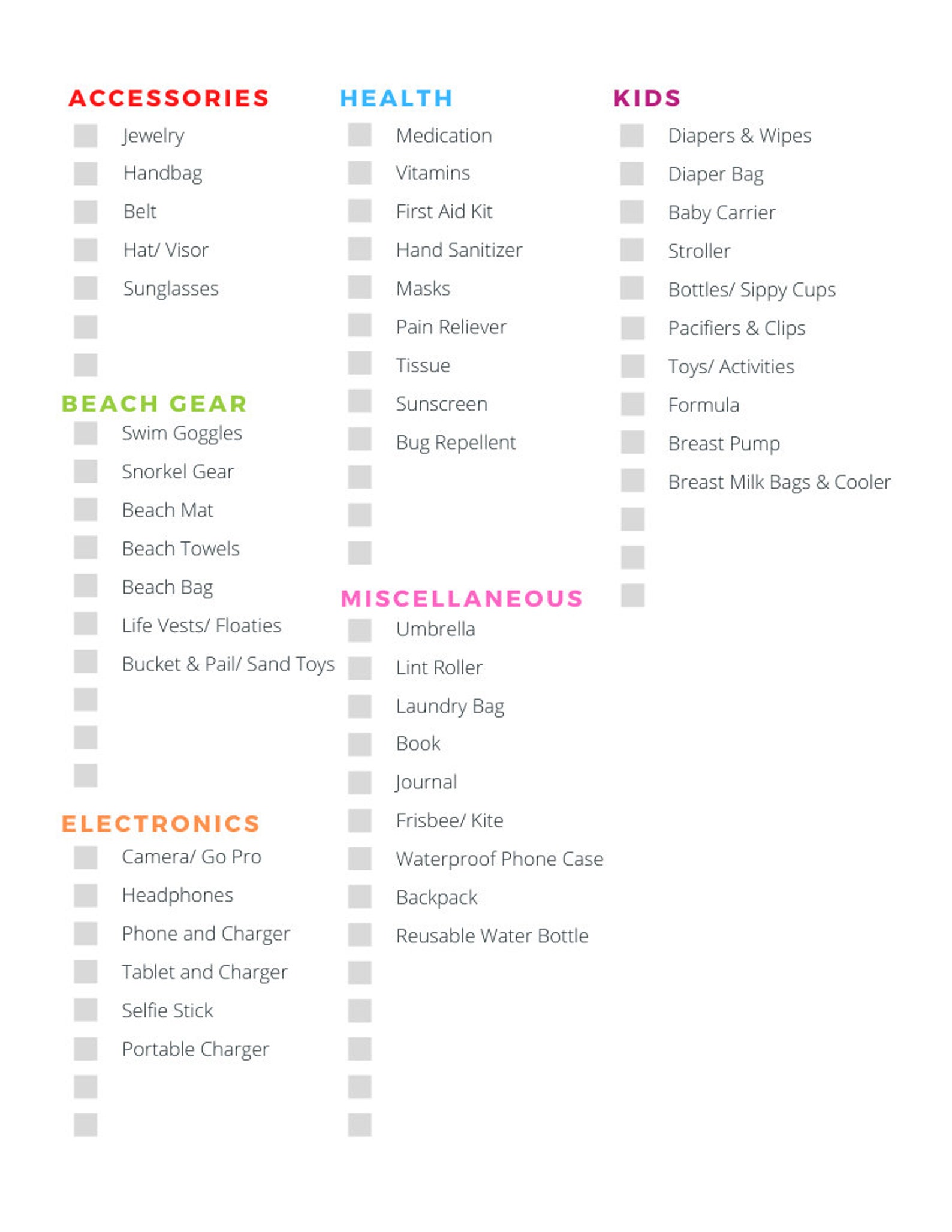 Cancun Packing List | Mexico Packing List | Printable | Instant ...