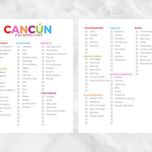 Cancun Packing List | Mexico Packing List | Printable | Instant ...