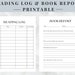 Kids Reading Log and Book Report | Printable - Etsy
