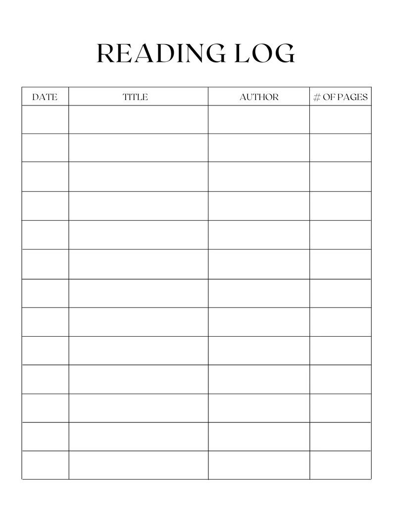 Kids Reading Log and Book Report | Printable - Etsy