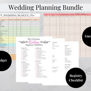 Wedding Budget Spreadsheet Wedding Guest List Spreadsheet | Etsy