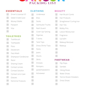 Cancun Packing List | Mexico Packing List | Printable | Instant ...