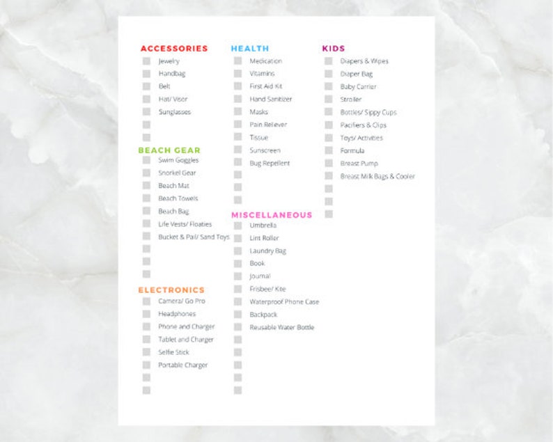 Cancun Packing List | Mexico Packing List | Printable | Instant ...