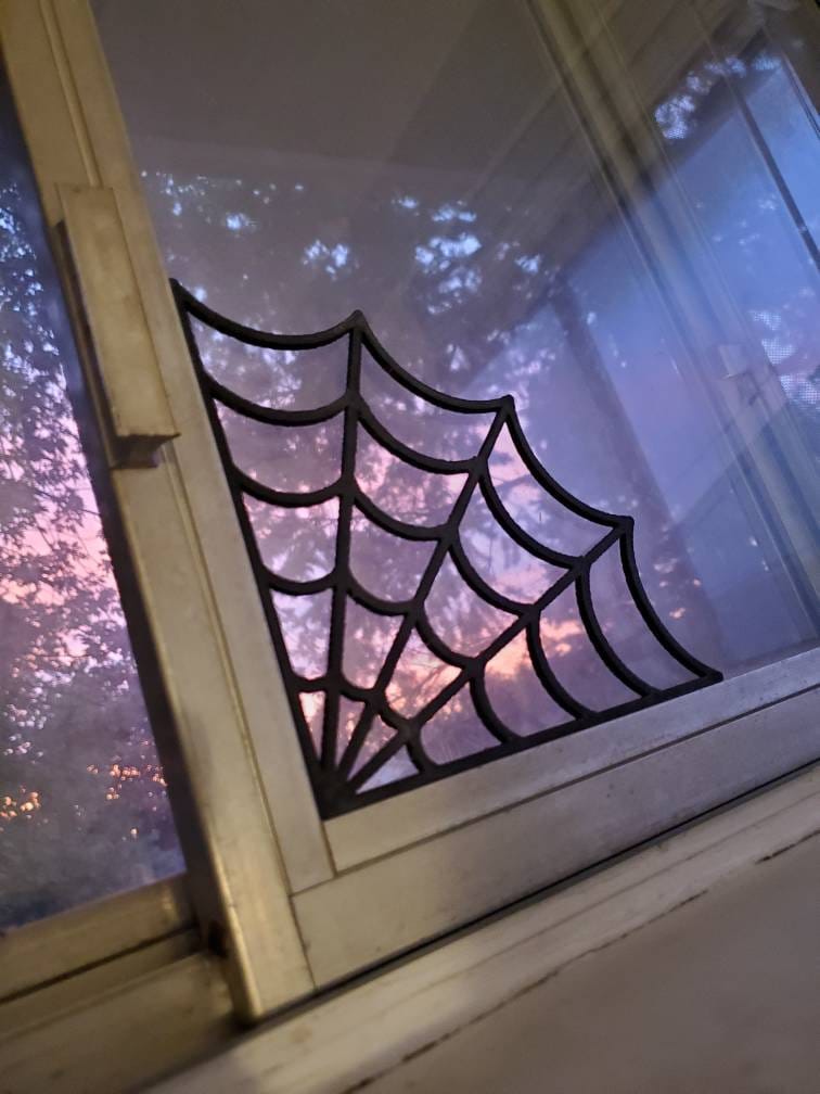 Spider Web Window Decoration - Etsy