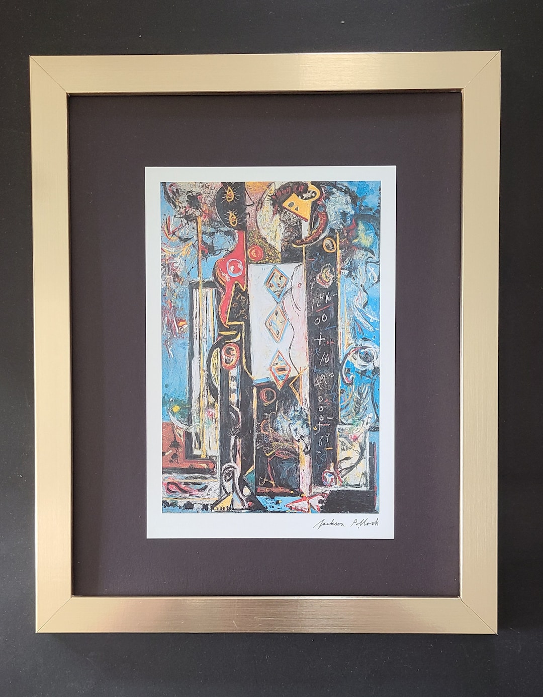Jackson Pollock | Vintage Signed Print | Framed Offset Lithograph | New ...