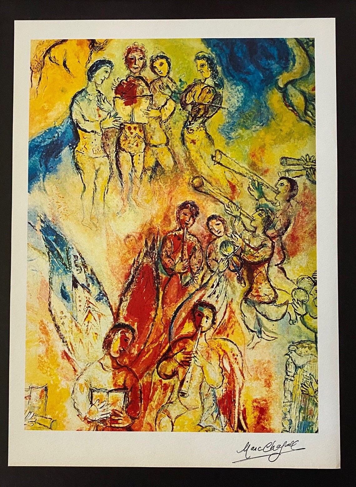 MARC CHAGALL Original 1971 Print From Chagall at the Met + Printed by ...