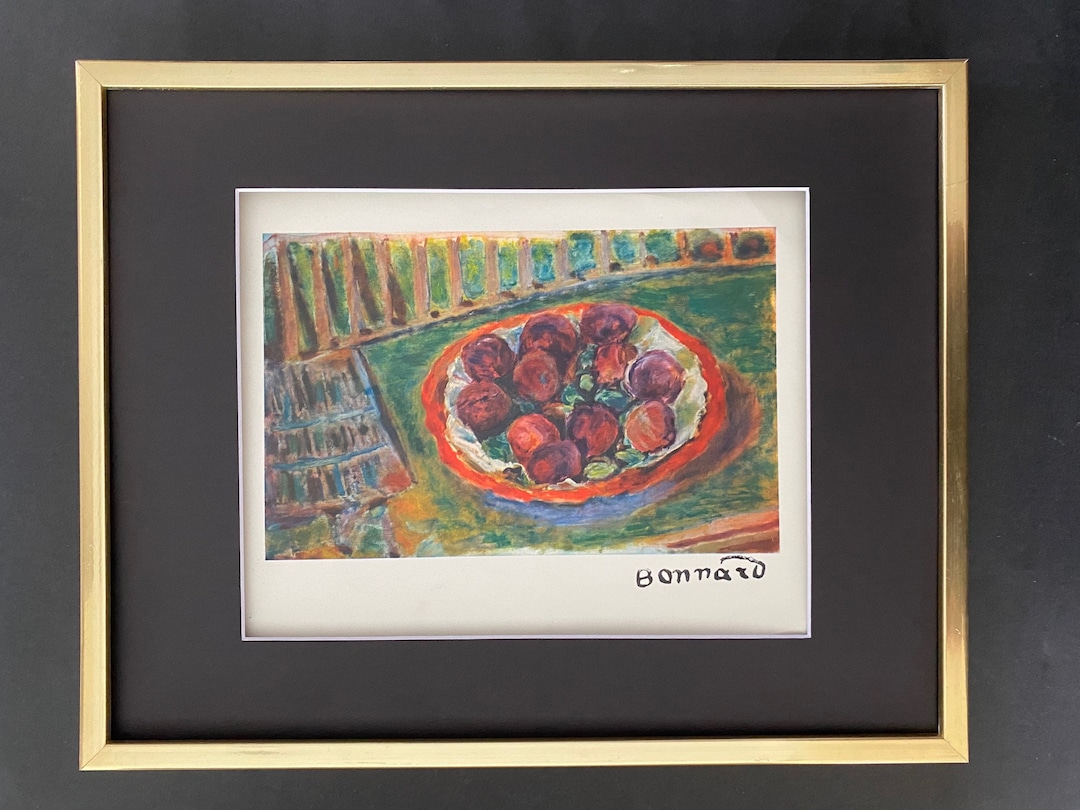 PIERRE BONNARD + 1948 Beautiful Signed Print + Brand New Golden Frame ...