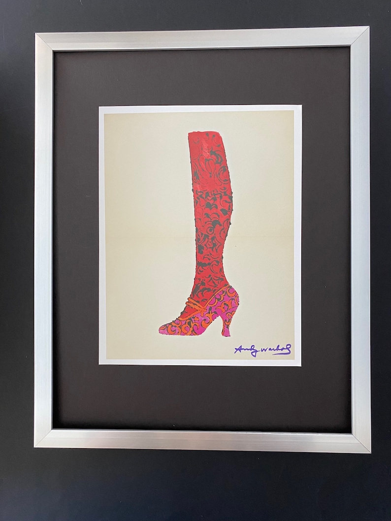 Andy Warhol + Signed 1980's THE BOOT Vintage Print With New Frame + Buy ...