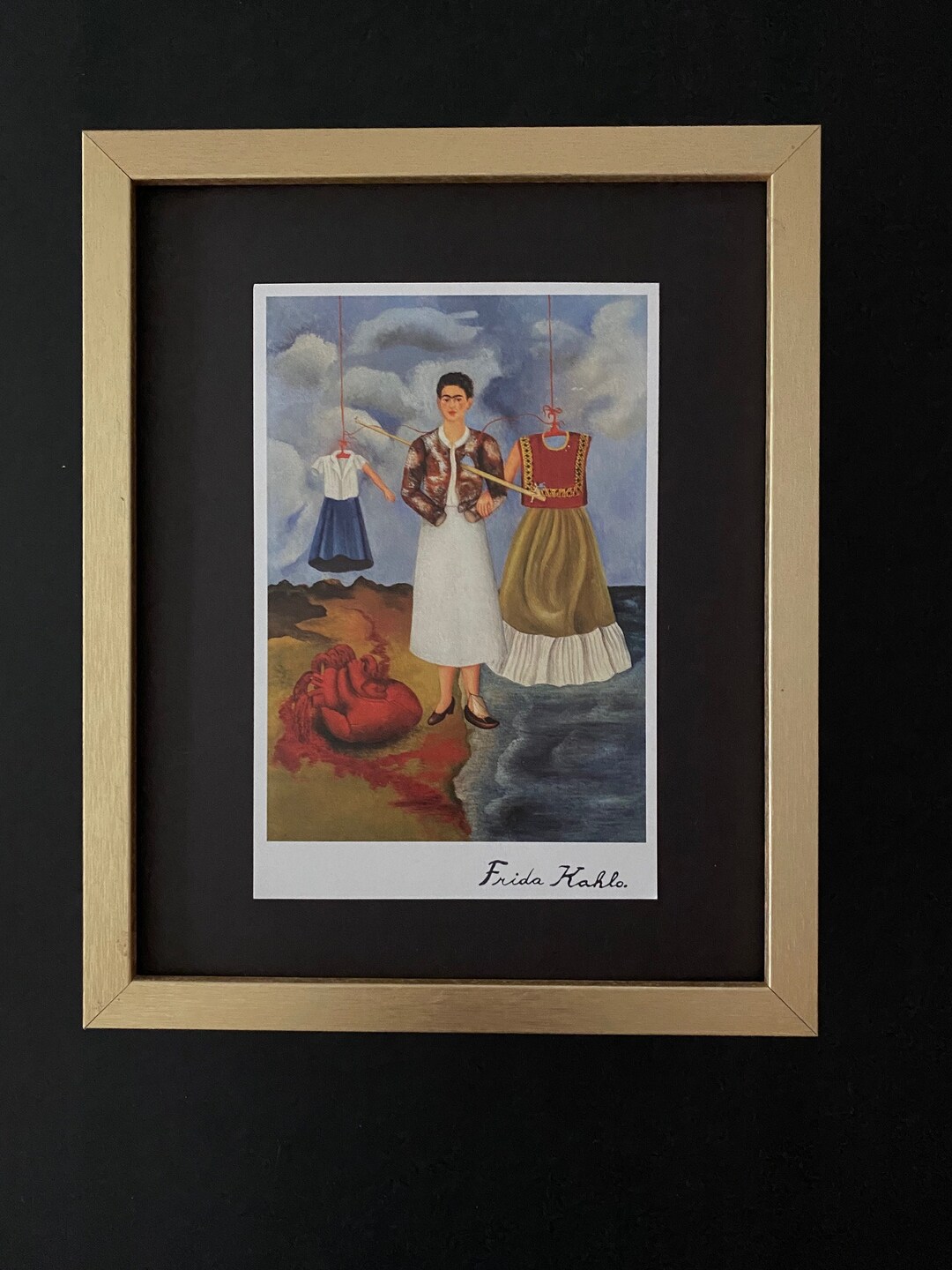 FRIDA KAHLO | Signed Print From Mexico "self Portrait" + Framed | Buy ...