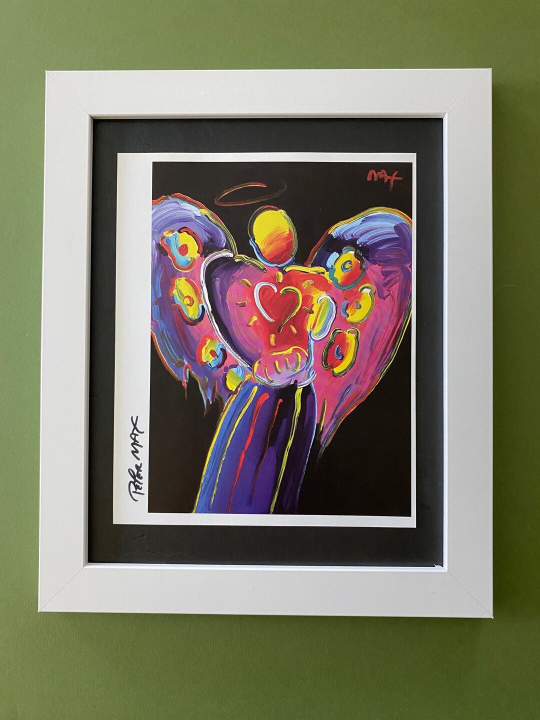 Peter Max + Beautiful Signed Print + Brand New White Frame + Buy It Now ...