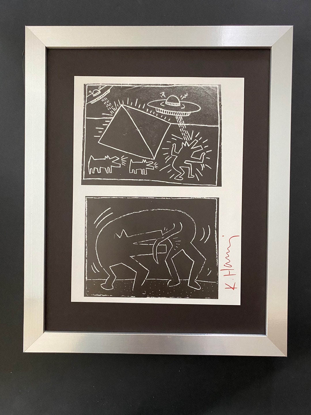 Keith Haring + Beautiful Signed Print + Brand New Frame + Buy It Now ...