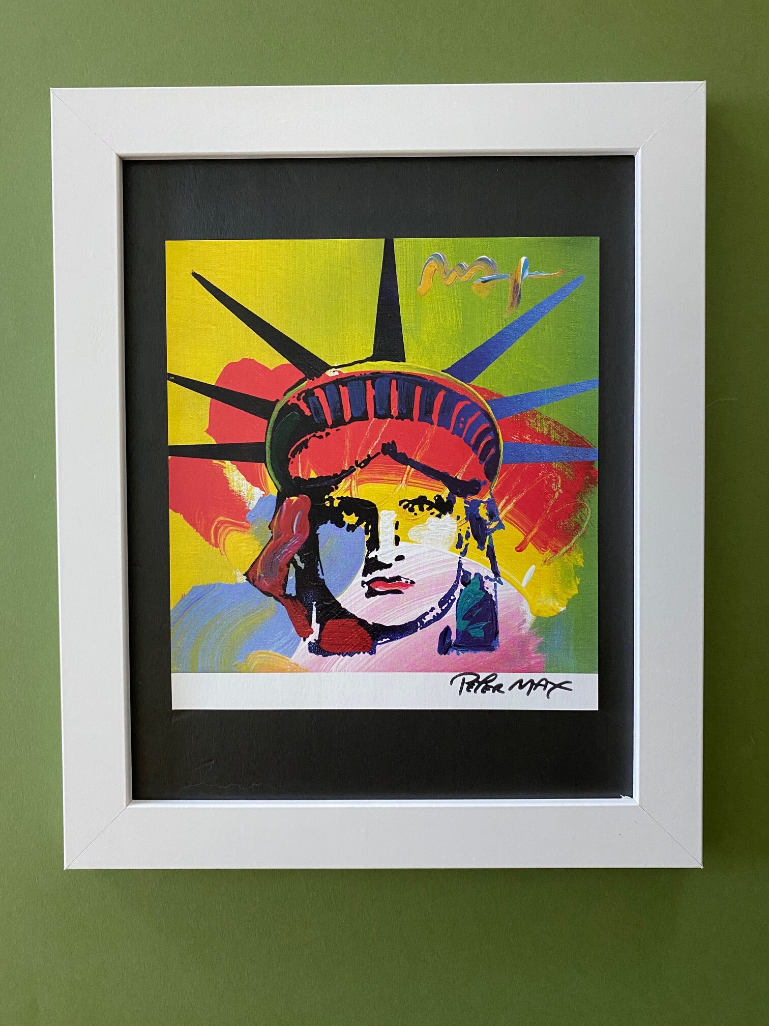 Peter Max + Beautiful Signed Print + Brand New White Frame + Buy It Now ...