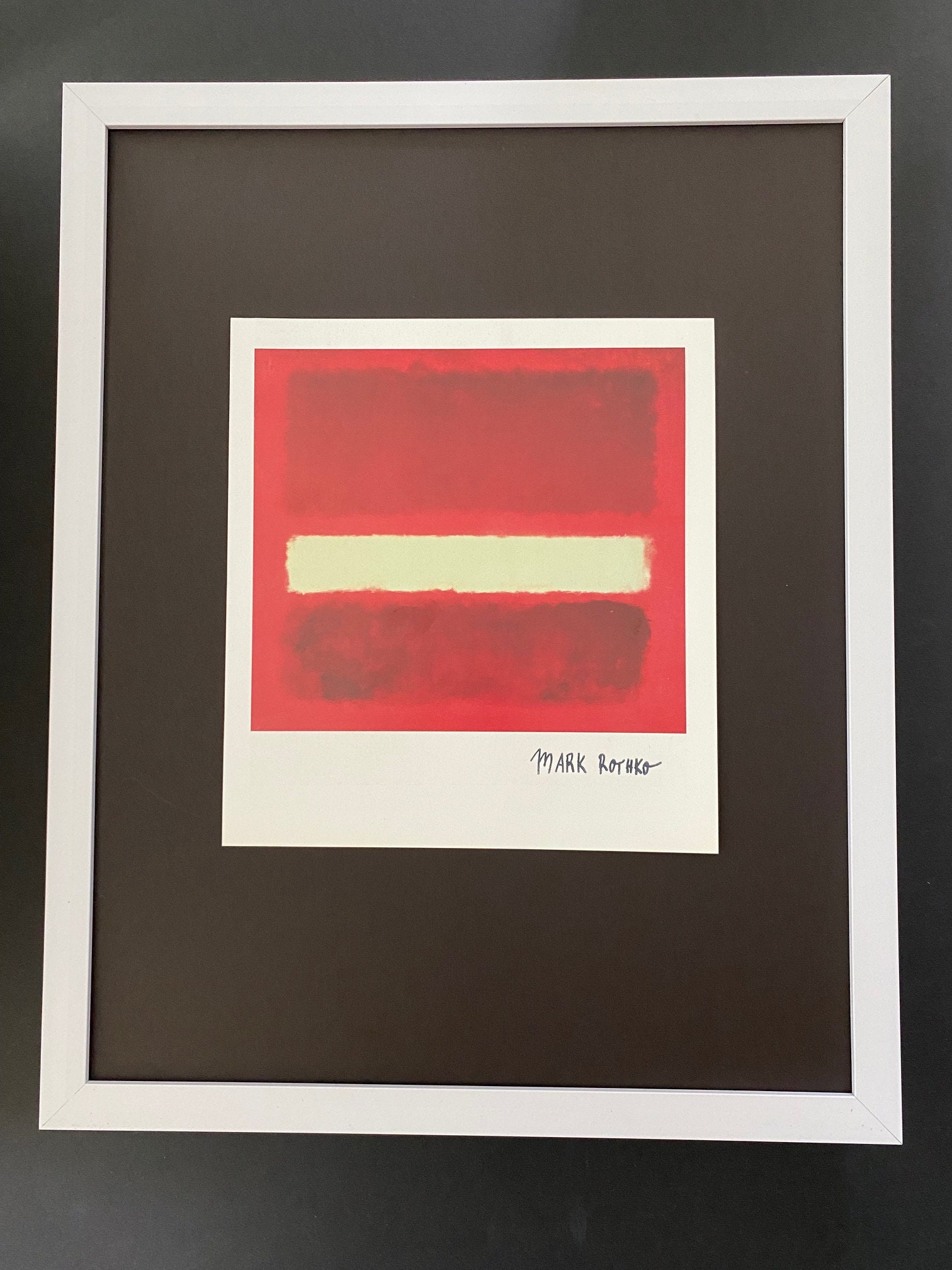 Mark ROTHKO 1970 Signed Print ABSTRACT Framed - Etsy