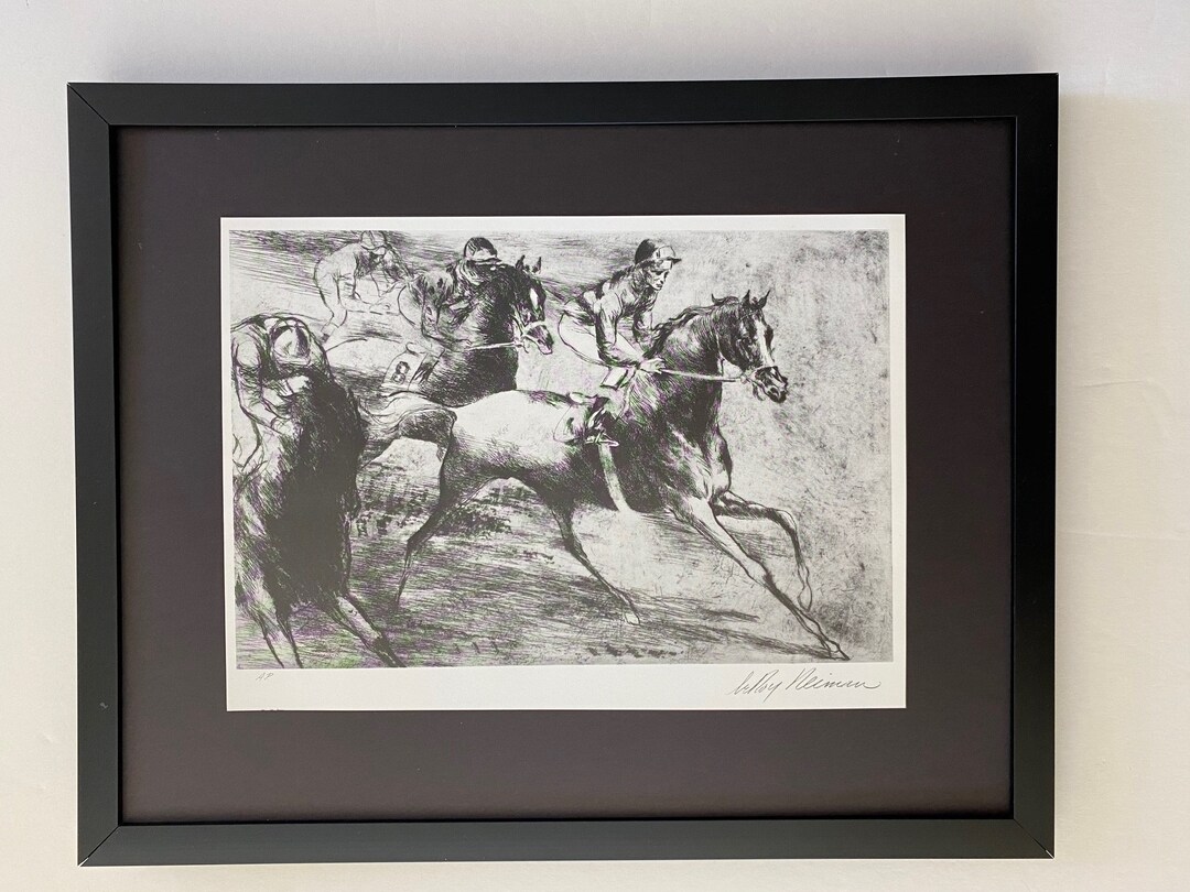 Leroy Neiman + Print " Horse Racing " Framed + Signed + Buy It Now ! - Etsy