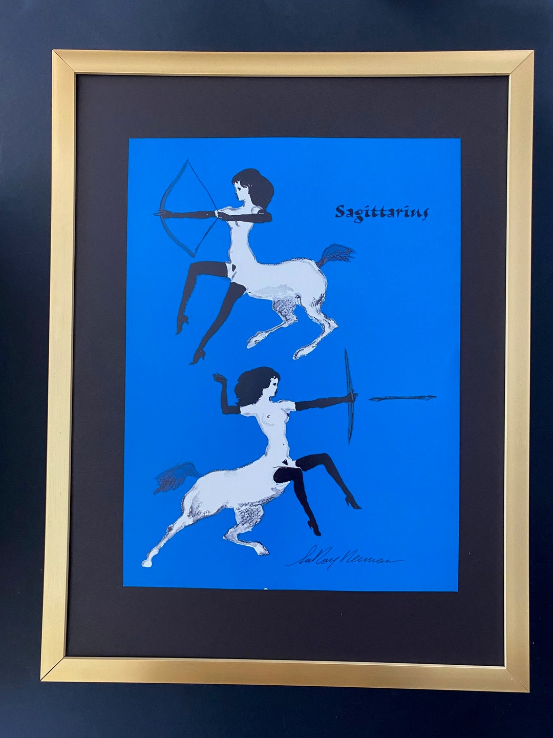 Leroy Neiman " FEMLIN PLAYBOY ZODIAC " Signed Print Framed in a New ...