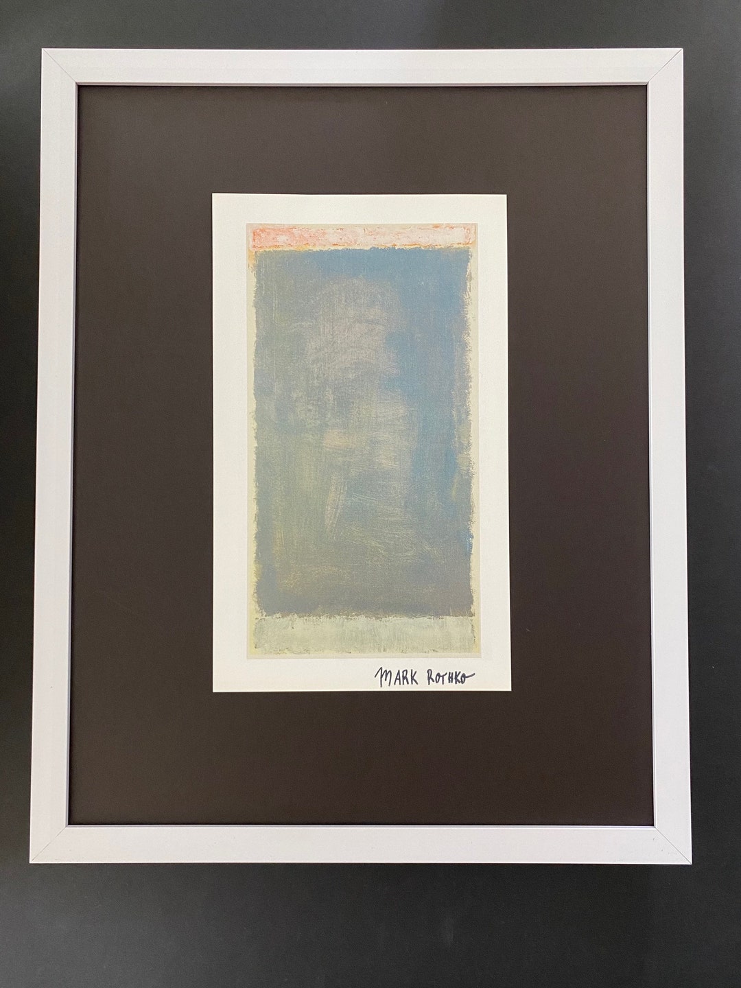 Mark ROTHKO + 1970 Signed Print " ABSTRACT " Framed in a New 11x14 In ...