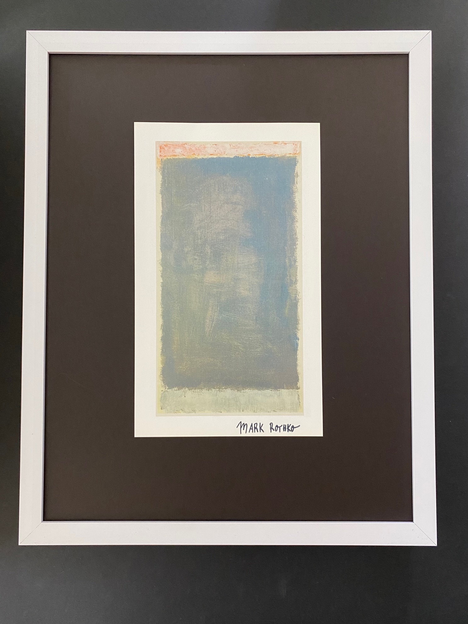 Mark ROTHKO 1970 Signed Print ABSTRACT Framed in a New 11x14 In ...