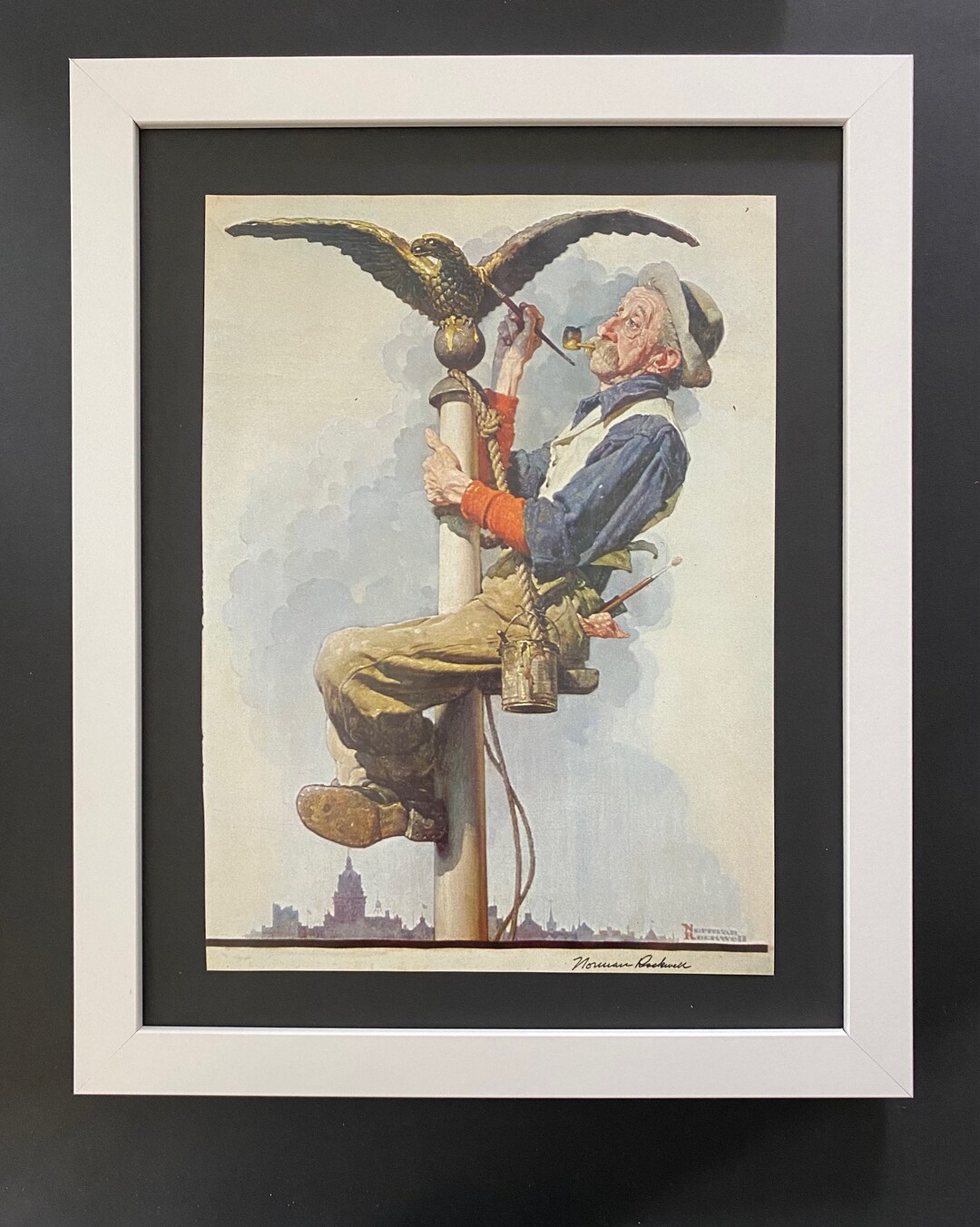 NORMAN ROCKWELL + Signed 1970's Print Mounted and Framed + Beautiful ...
