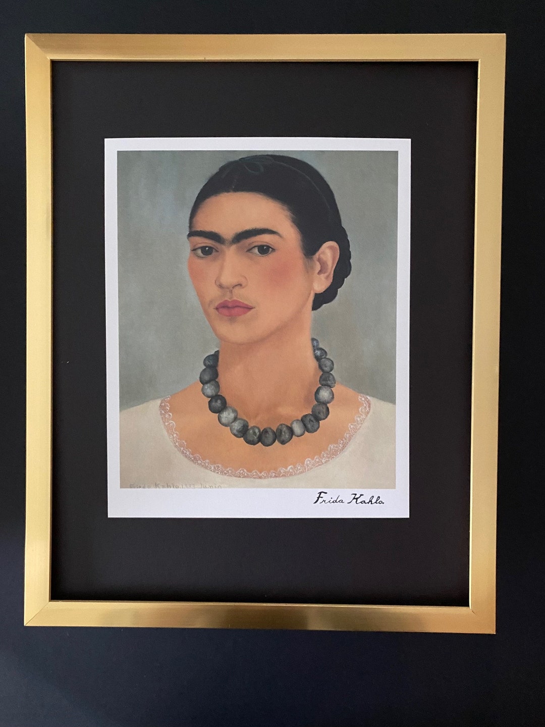FRIDA KAHLO | Signed Print From Mexico "self Portrait" + Framed | Buy ...