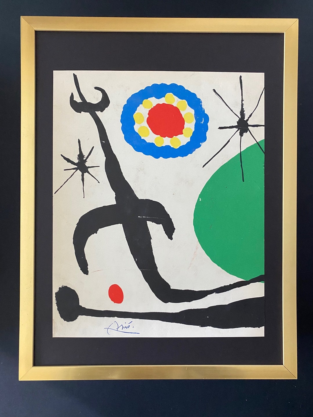 Joan Miro | Vintage 1958 Print Signed | Mounted and Framed | Buy It Now ...