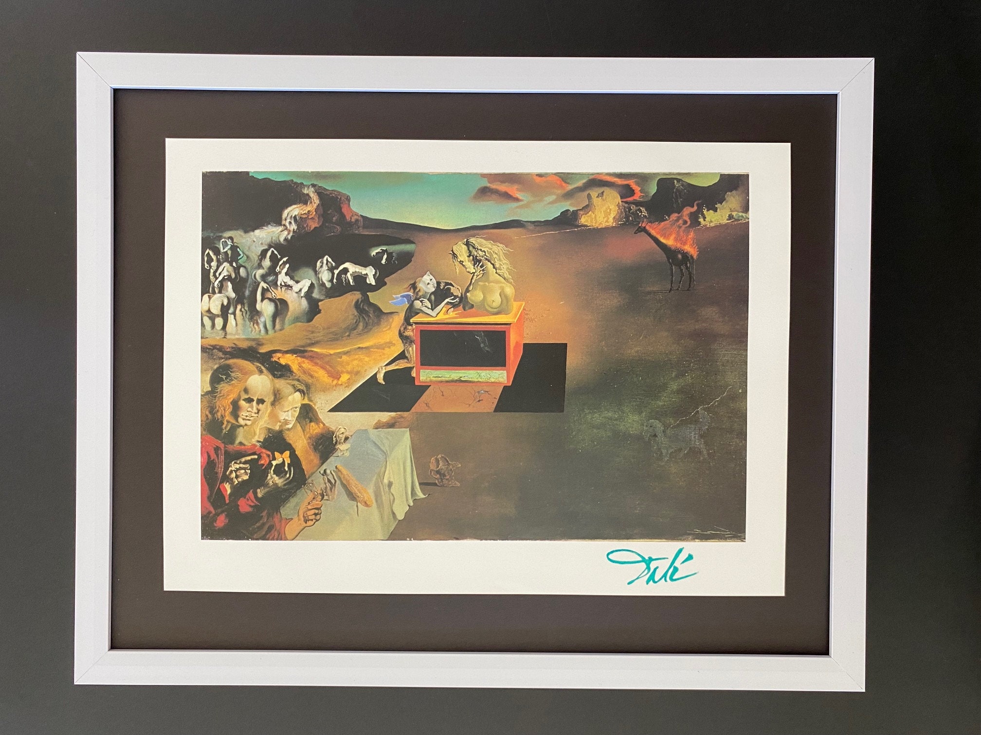 SALVADOR DALI | Vintage 1970 Signed | Framed Offset Lithograph | New ...