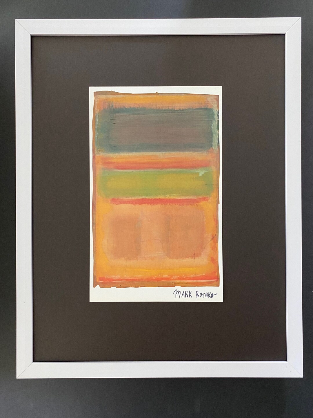 Mark ROTHKO + 1970 Signed Print " ABSTRACT " Framed in a New 11x14 In ...