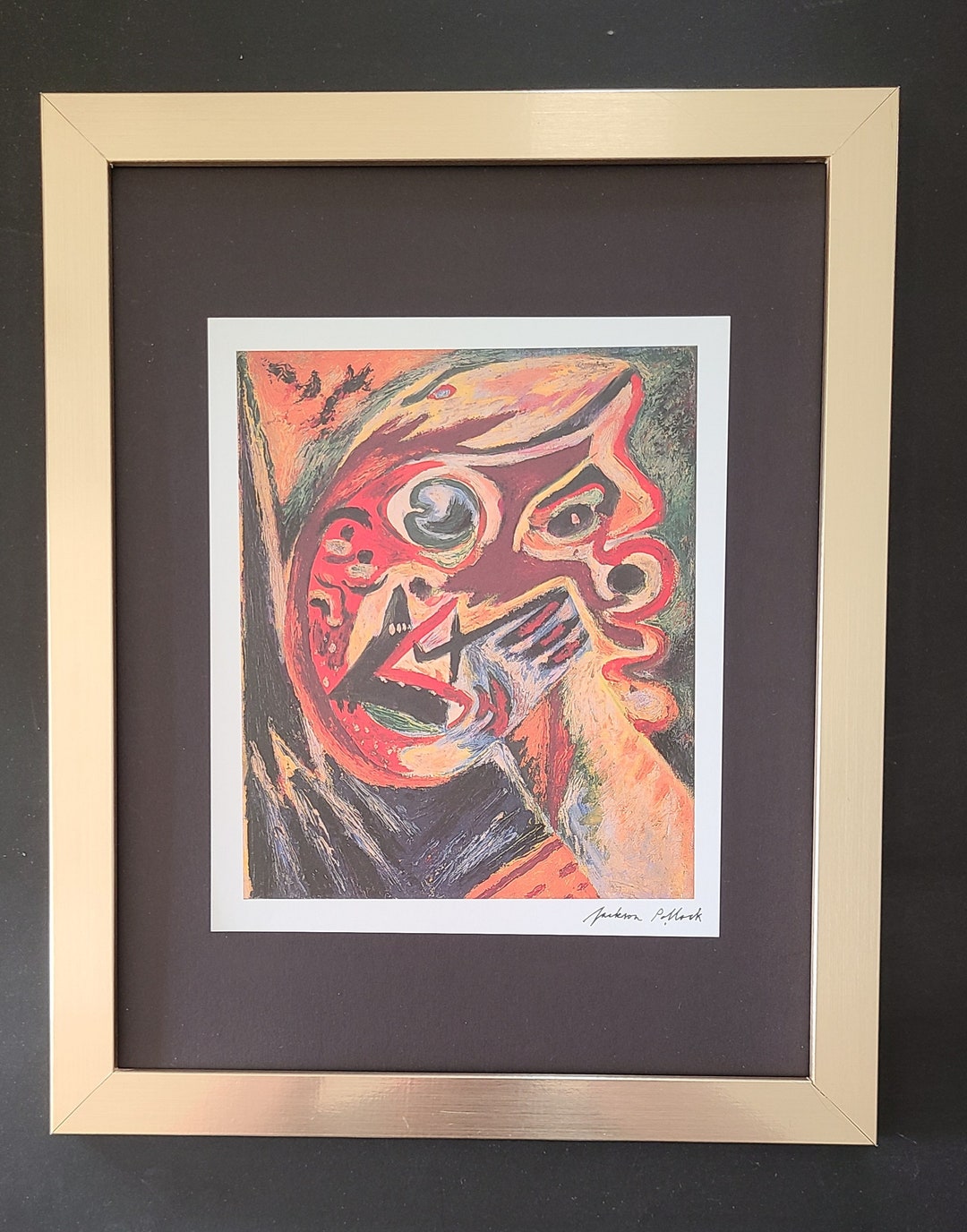 Jackson Pollock | Vintage Signed Print | Framed Offset Lithograph | New ...