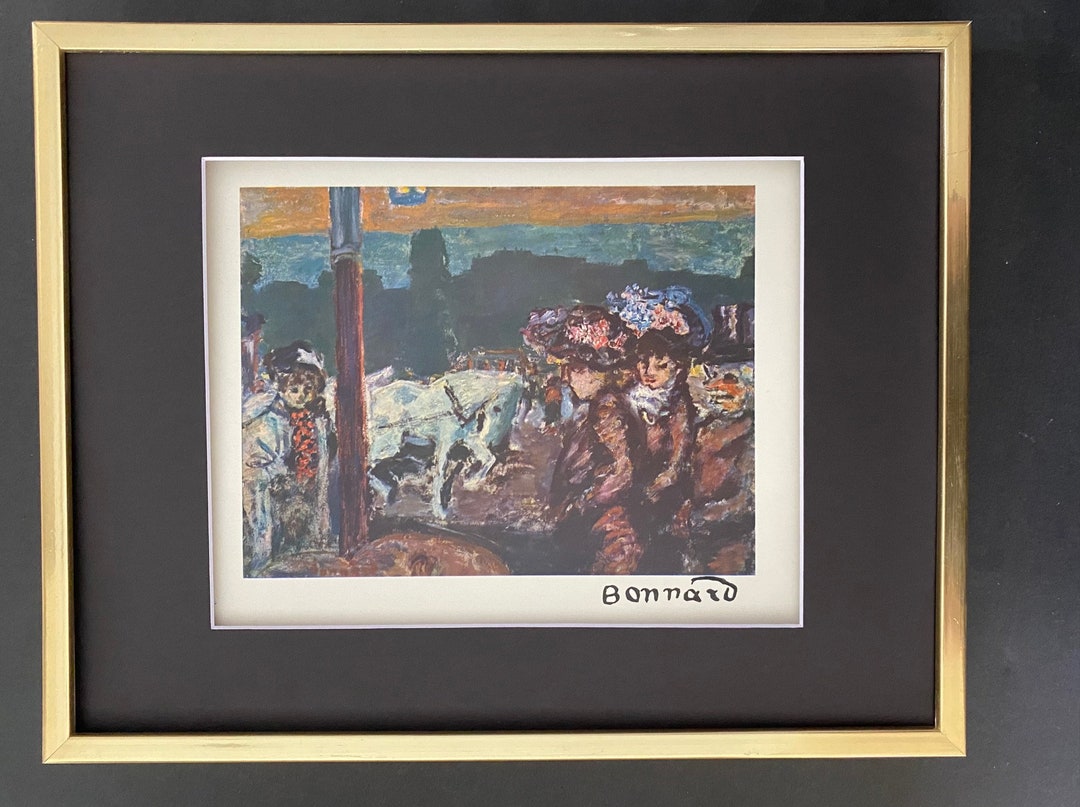 PIERRE BONNARD + 1948 Beautiful Signed Print + Brand New Golden Frame ...