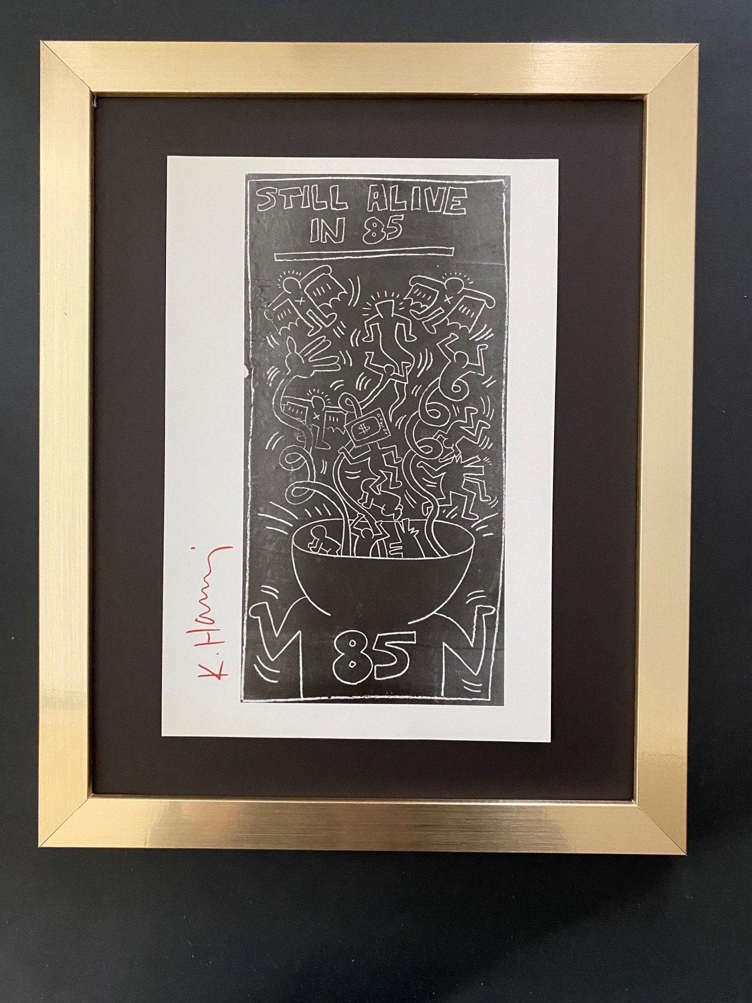 Keith Haring + Beautiful Signed Print + Brand New Frame + Buy It Now ...