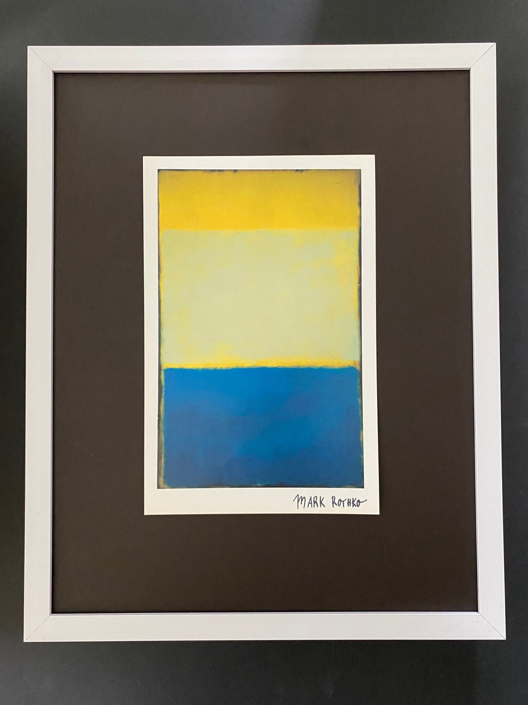 Mark ROTHKO + 1970 Signed Print " ABSTRACT " Framed in a New 11x14 In ...