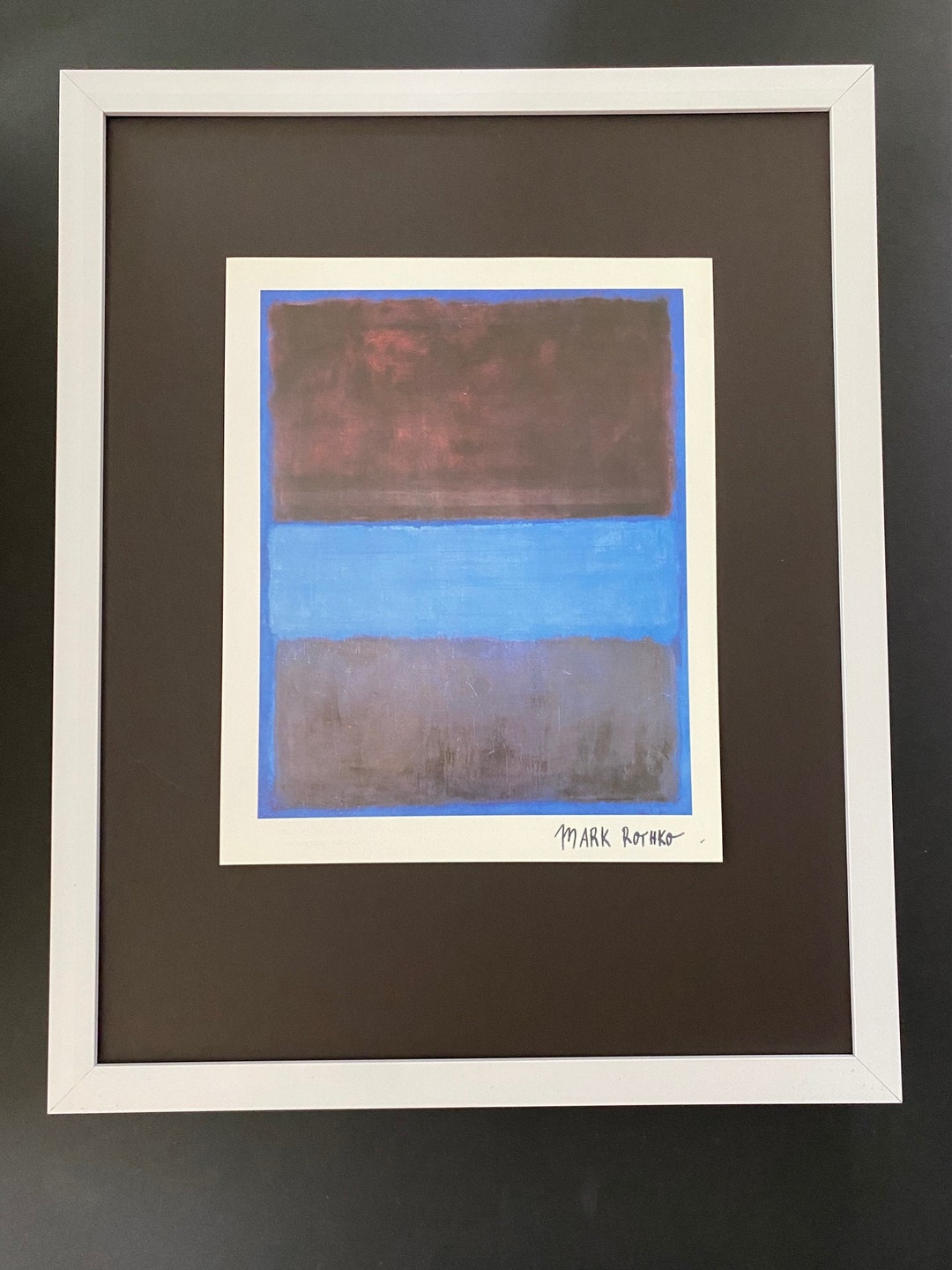 Mark ROTHKO + 1970 Signed Print " ABSTRACT " Framed in a New 11x14 In ...