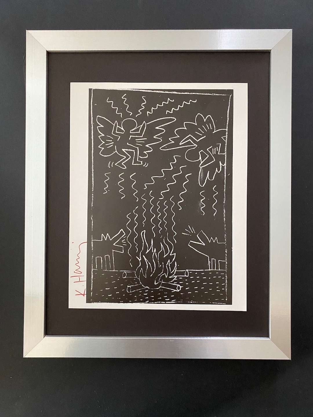 Keith Haring + Beautiful Signed Print + Brand New Frame + Buy It Now ...