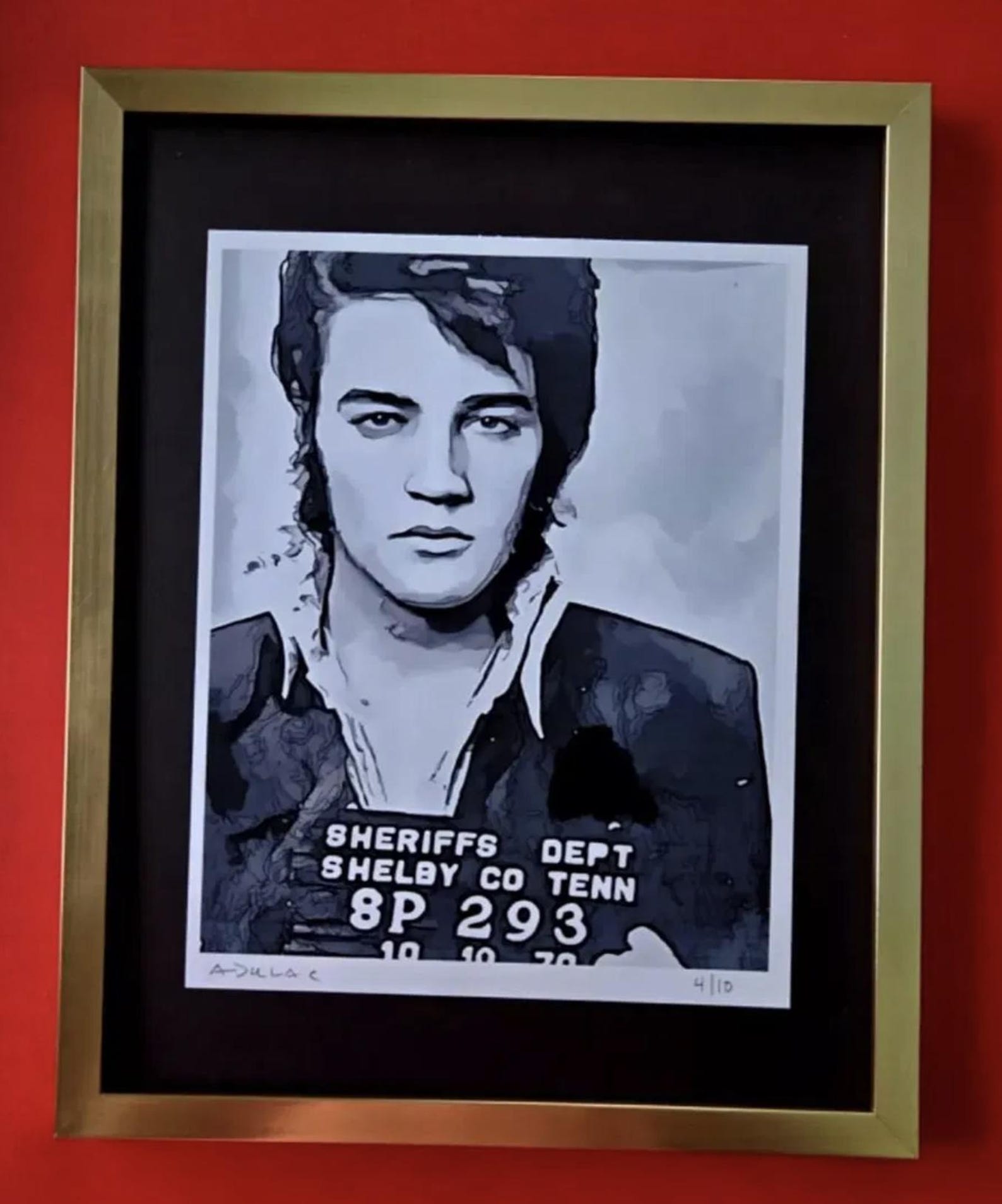 Alexander Dulac | 2 " ELVIS PRESLEY " Hand Signed Authentic Framed ...