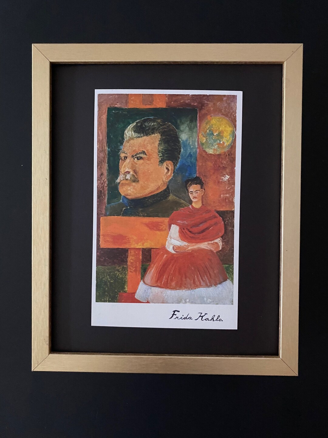 FRIDA KAHLO | Signed Print From Mexico "frida Y Stalin" + Framed | Buy ...