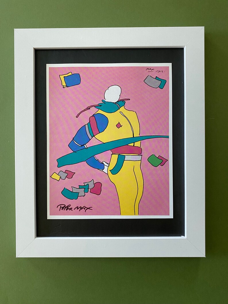 Peter Max + Beautiful Signed Print + Brand New White Frame + Buy It Now ...