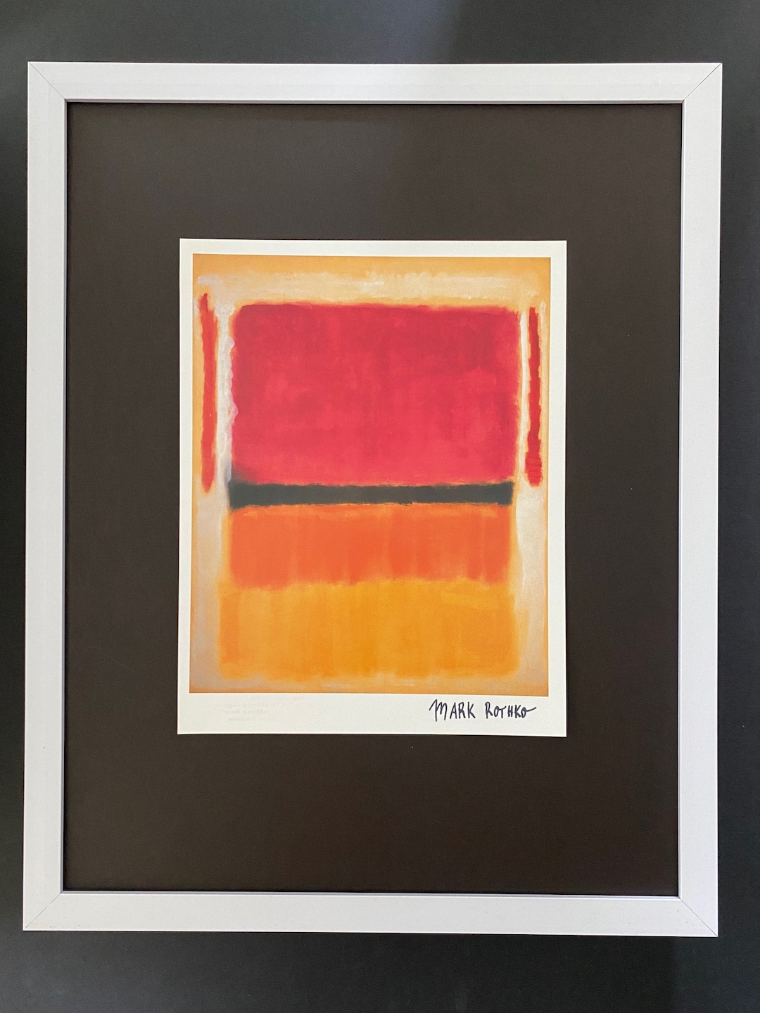 Mark ROTHKO + 1970 Signed Print " ABSTRACT " Framed in a New 11x14 In ...