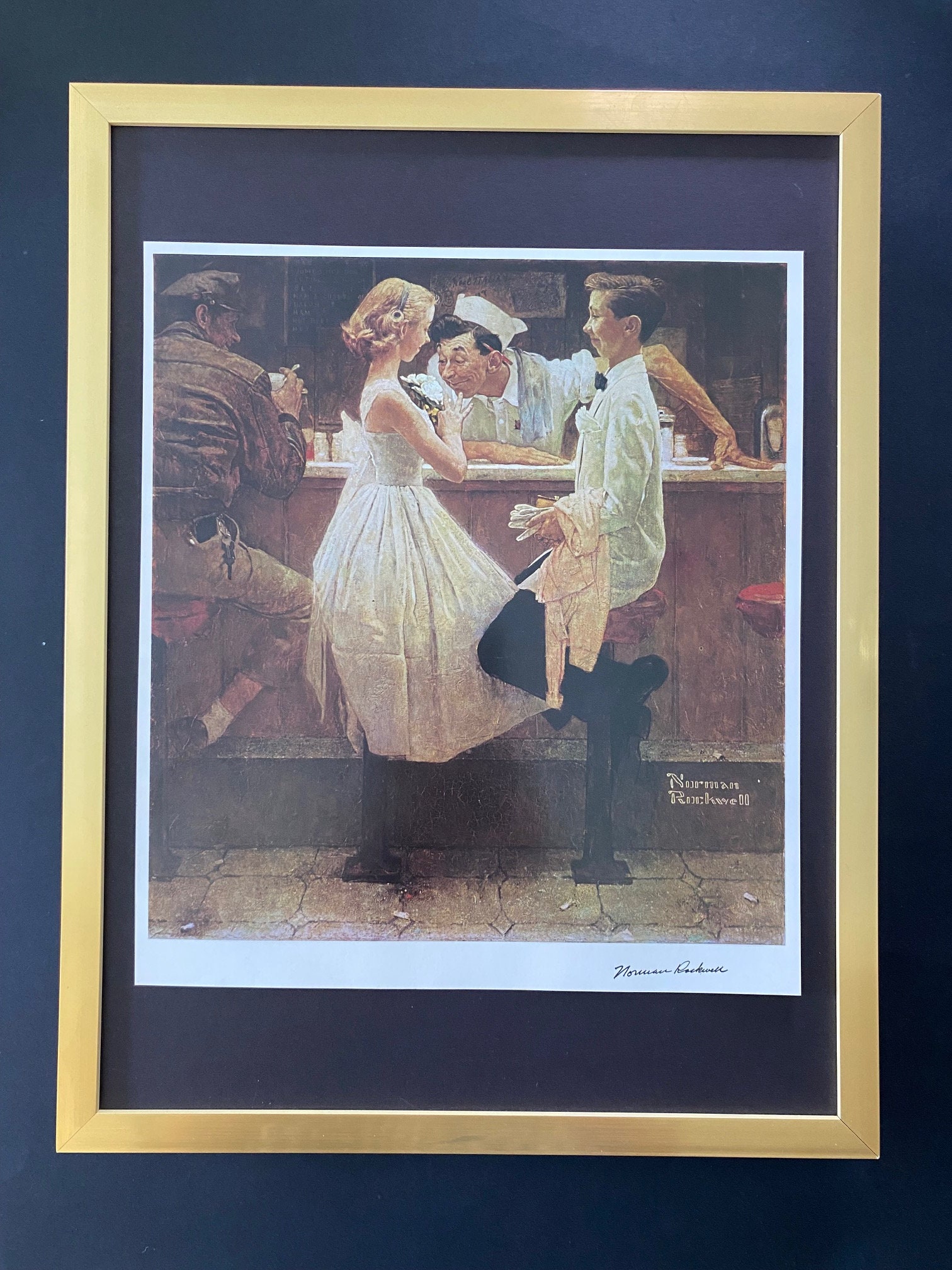NORMAN ROCKWELL + Beautiful Signed Print + " After the Prom " + Brand ...