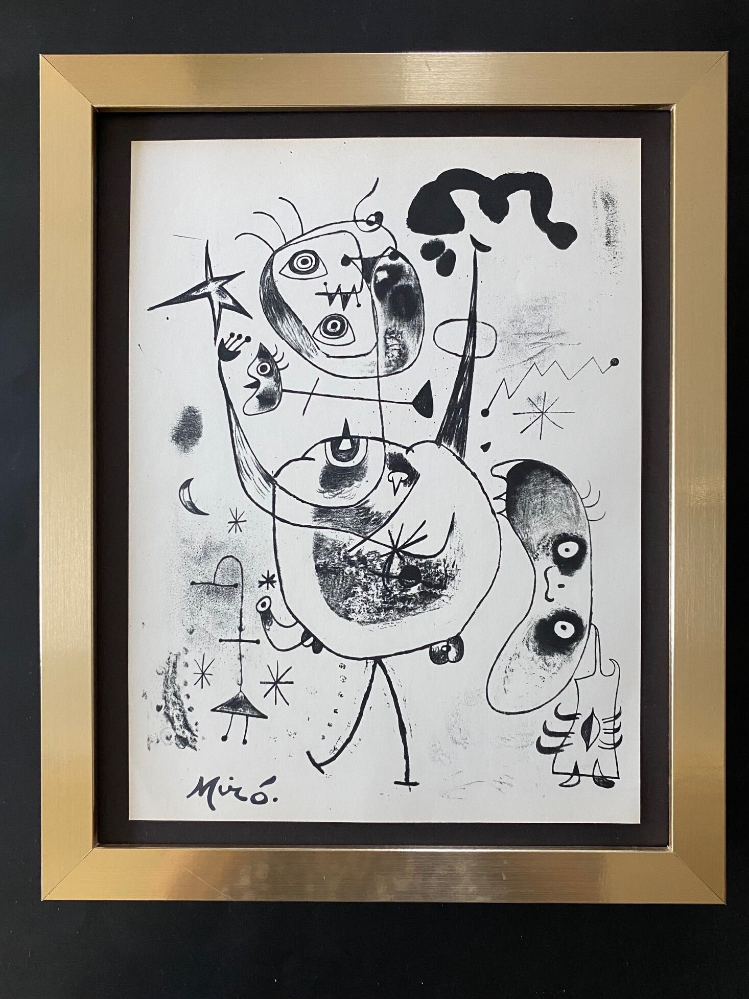 Joan Miro | Vintage 1958 Signed | Mounted & Framed Print | Buy It Now ...
