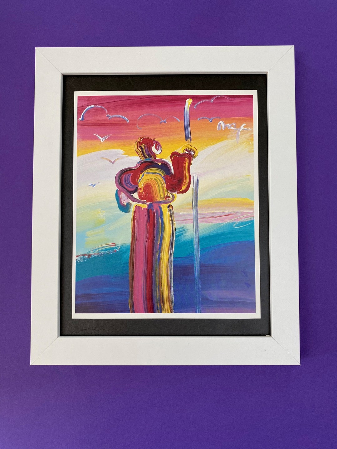 Peter Max + Beautiful Signed Print + Brand New 10x8 In. Frame + Buy It ...